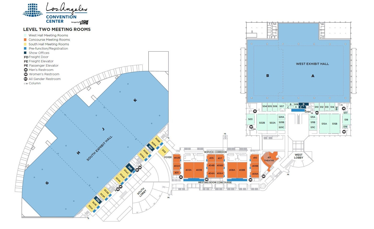 Convention Center Map | LACC Map | Los Angeles Convention Center | Los ...